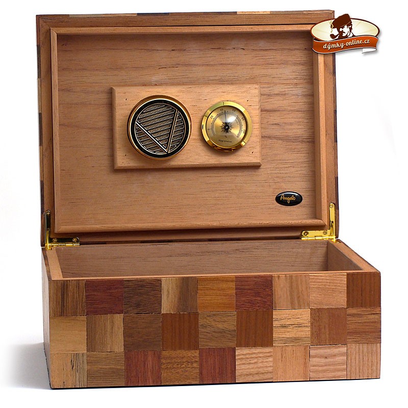 Humidor na doutníky Angelo Wood Cubes 20D, stolní - DÝMKY-ONLINE.cz